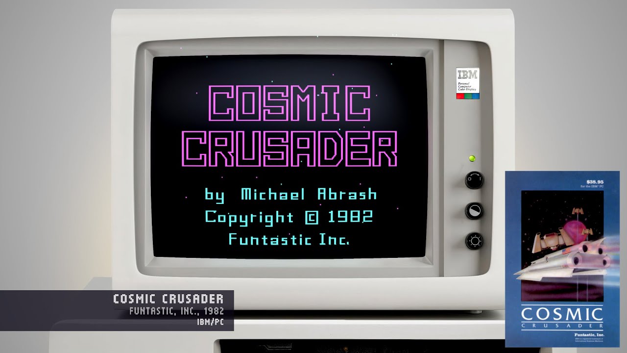 Cosmic Crusader - Funtastic, Inc., 1982 - IBM PC (4K) - YouTube