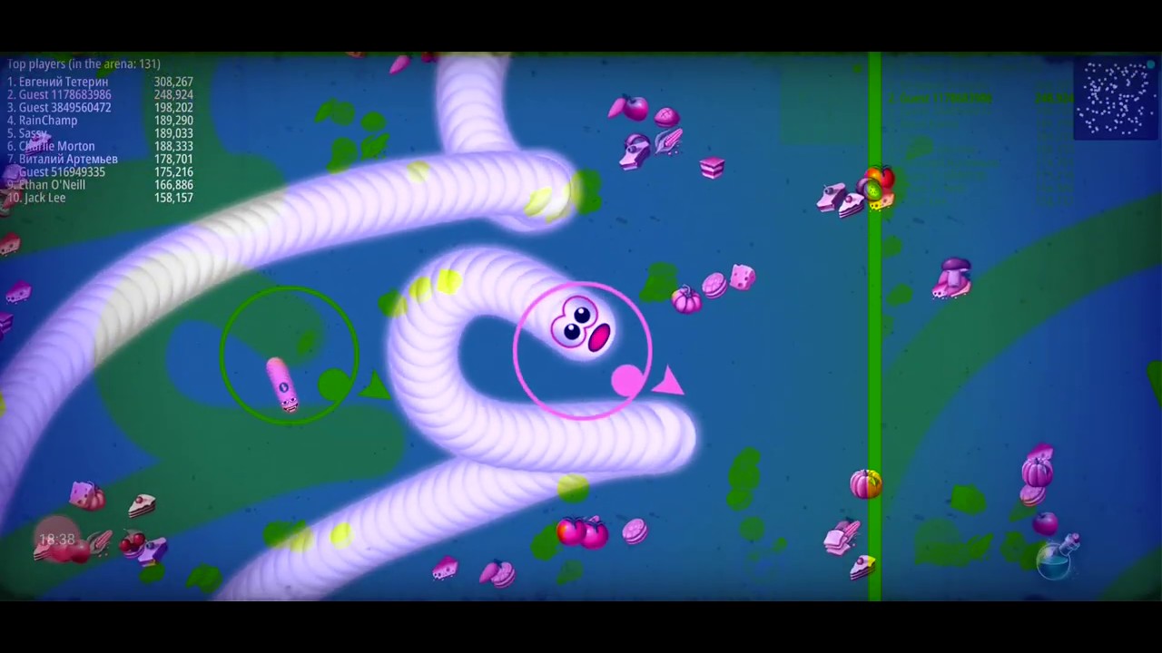 worms zone game ,play game - YouTube