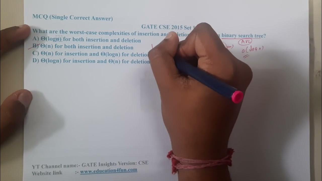 GATE CSE 2015 SET 1 Q 23 || Trees ||Data Structure || GATE Insights Version: CSE - YouTube