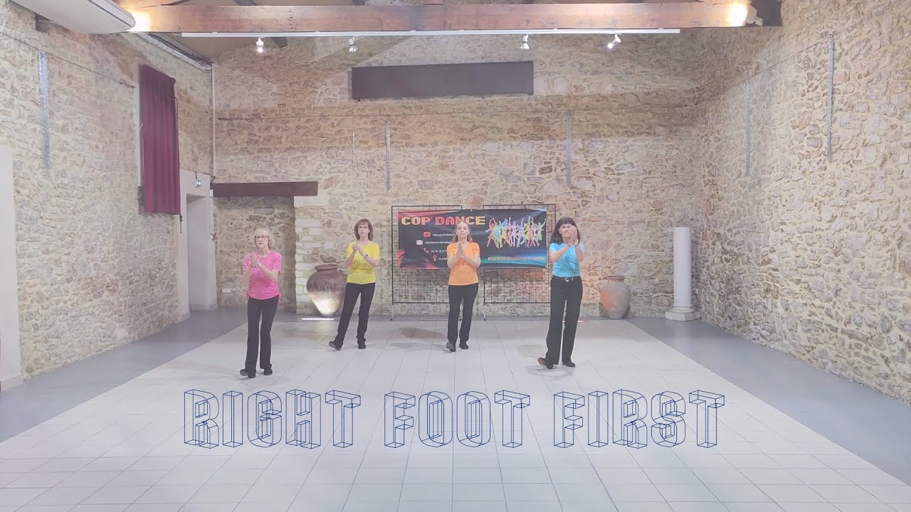 RIGHT FOOT FIRST Line Dance (DEMO & TEACH) - YouTube