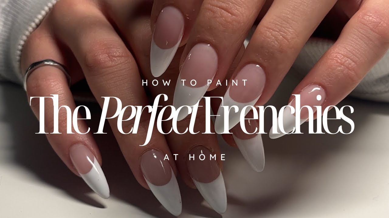 How to Paint Crisp French Tips on Yourself - YouTube