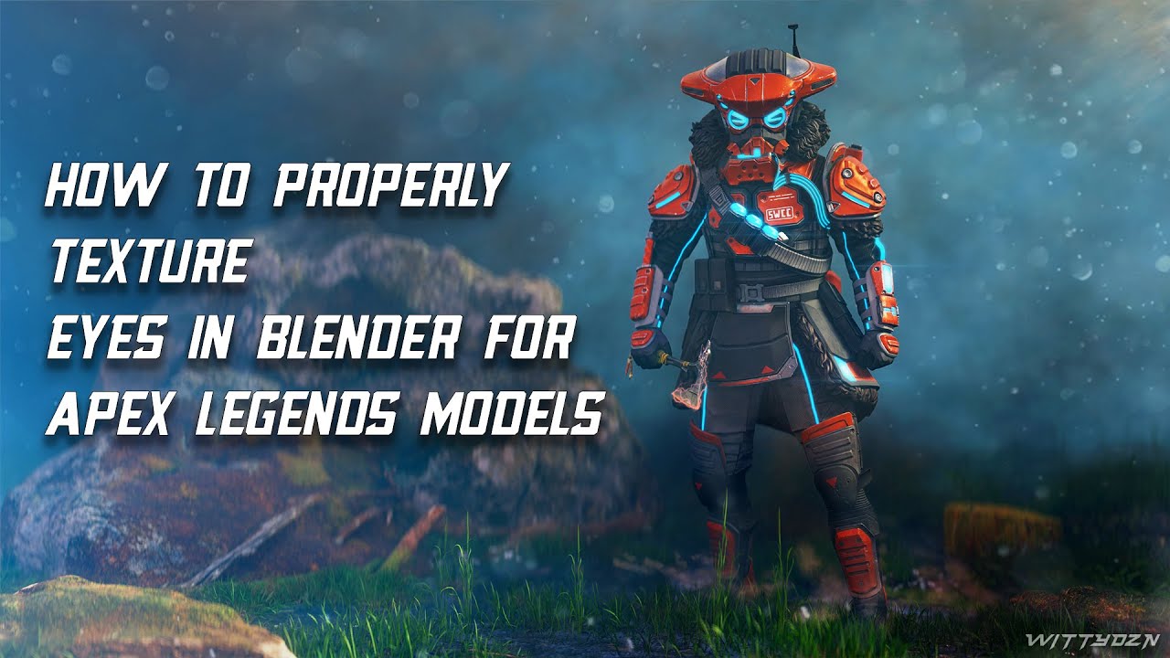 How to texture eye part for apex legends model in blender. - YouTube