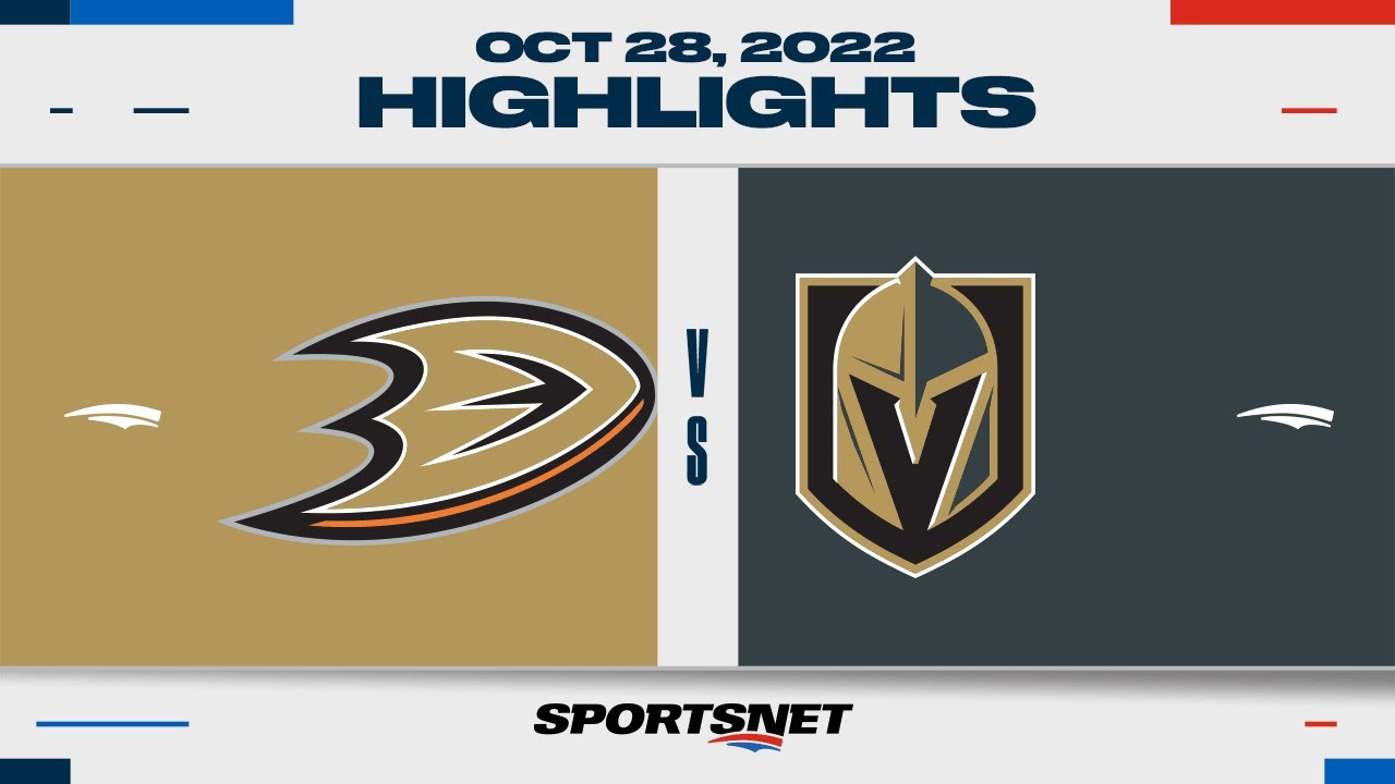 NHL Highlights | Ducks vs. Golden Knights - October 28, 2022 - YouTube