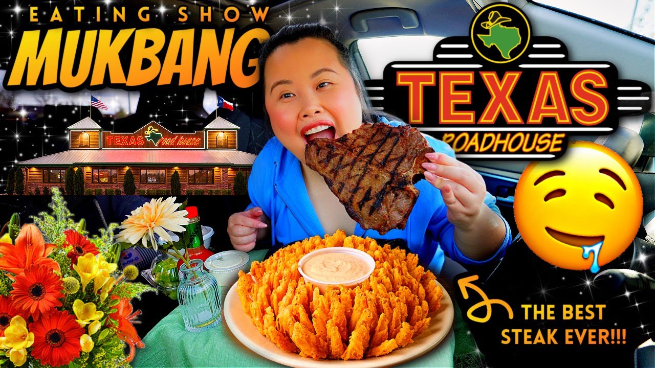 Texas Roadhouse Mukbang (Giant Steak + Rattlesnake Bites + Fried ...
