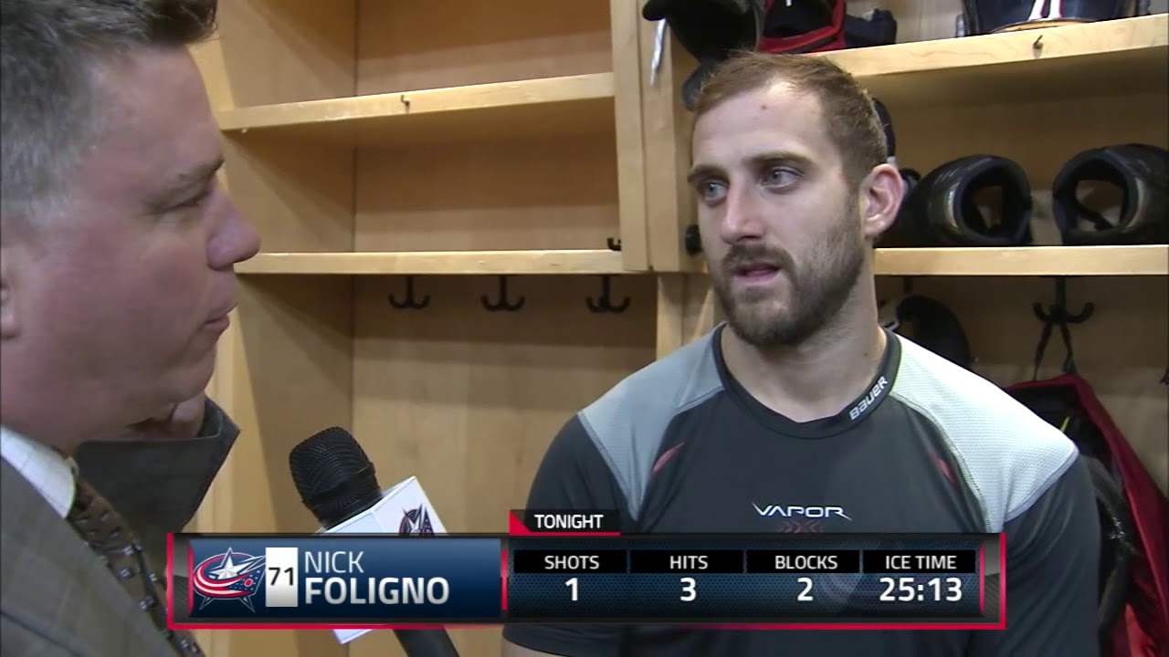 Postgame: Nick Foligno 9/19/17 - YouTube