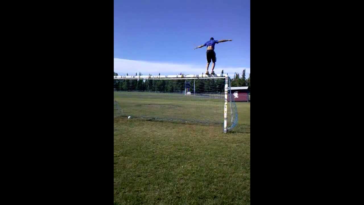 Soccer Goal Backflip - YouTube