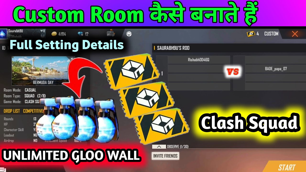 how to create custom room in free fire | custom room kaise banaye free ...