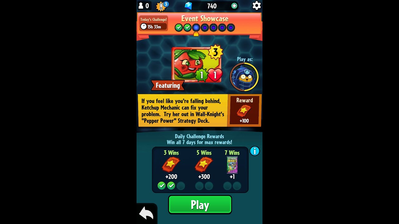 PvZ Heroes Daily Challenge - Event Showcase 27/9/2019 - Wallknight ...