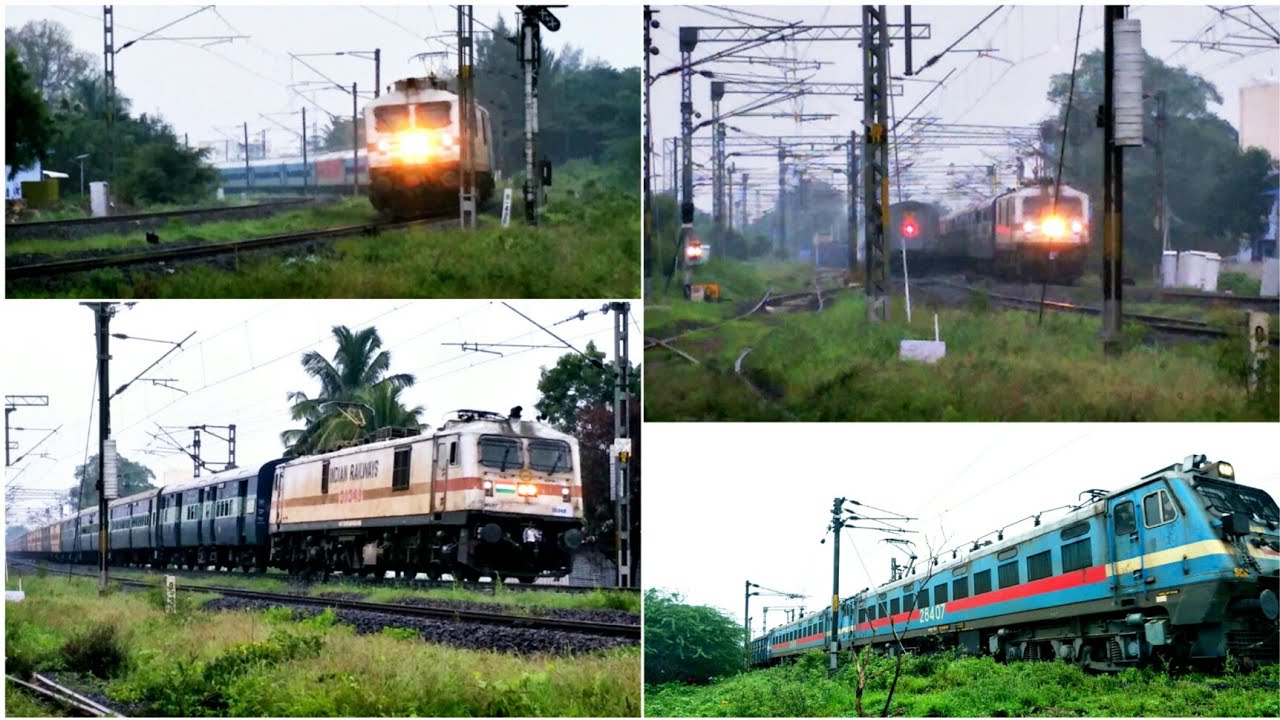 Chennai Intercity zing Raptisagar Express | WAP7 meets WAP7 | WAG7 ...
