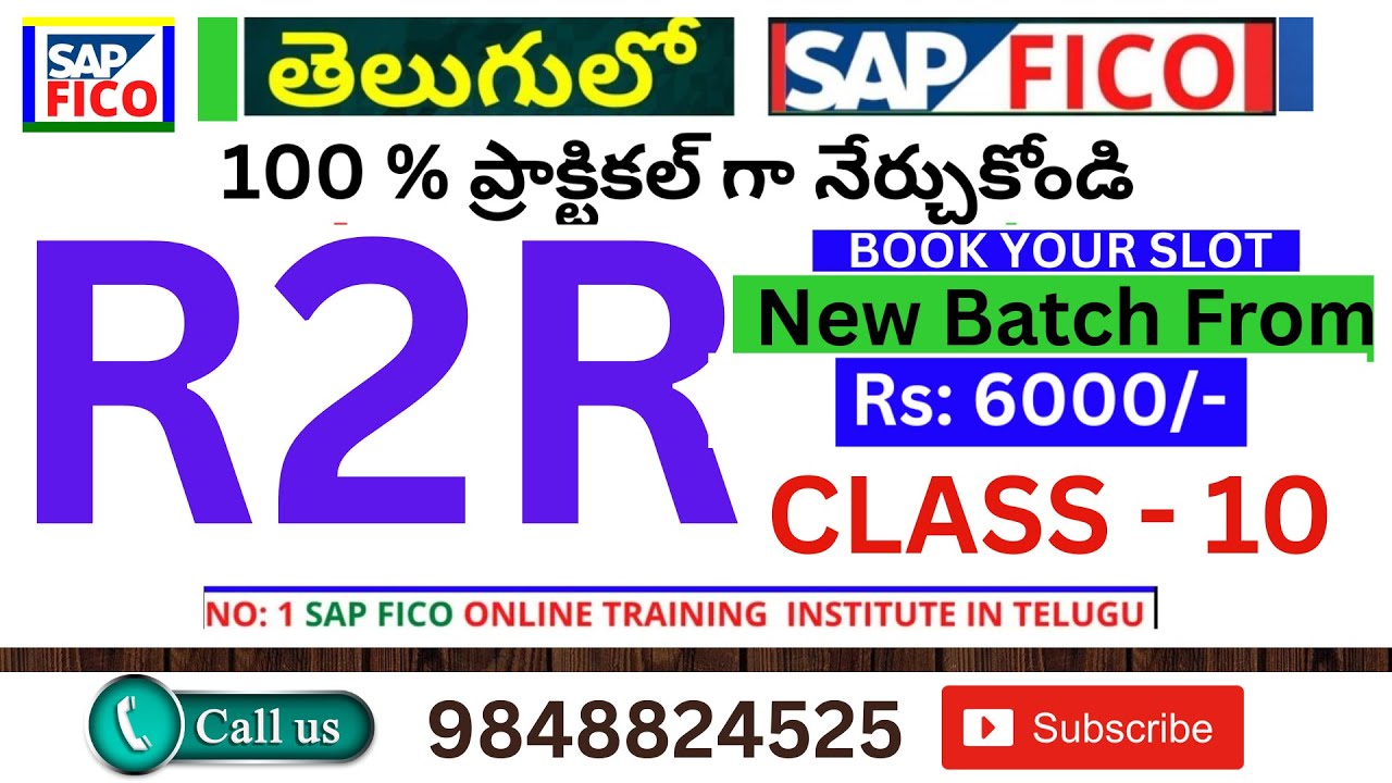 R2R Journal entries in SAP-SAP Record to Report course in telugu-R2R ...