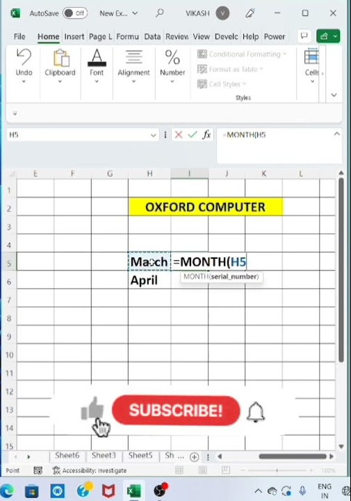 MONTH Function in Excel With Advance Tricks ।। #excel #exceltricks #computer #shorts #shortsfeed ...