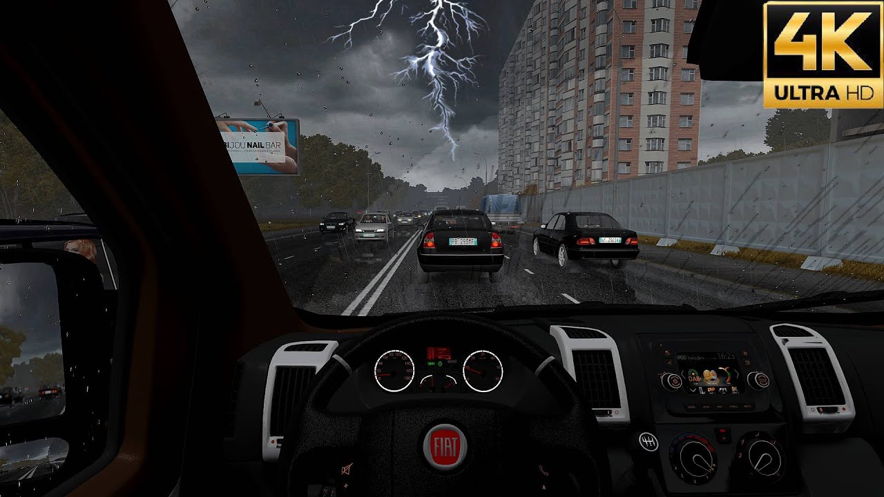 Fiat Ducato - City Car Driving | Normal driving | Traffic jam ...