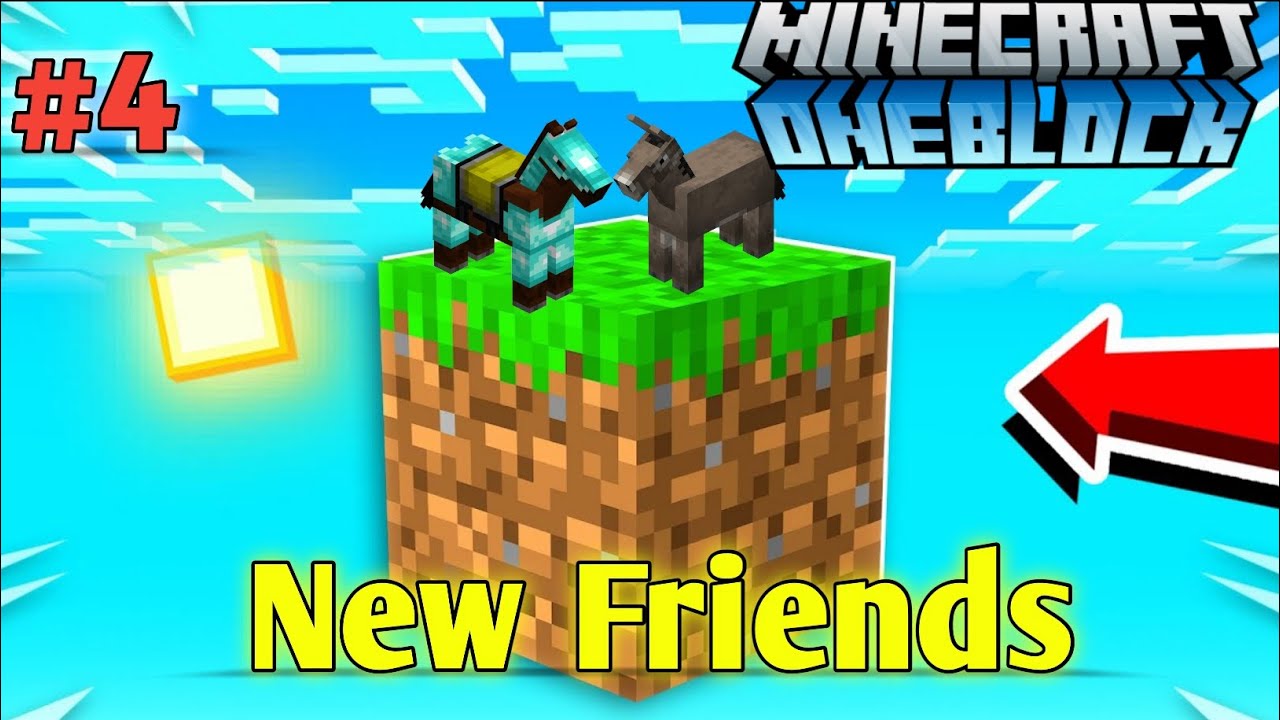 My New Friend In Minecraft One Block|One block #4| - YouTube