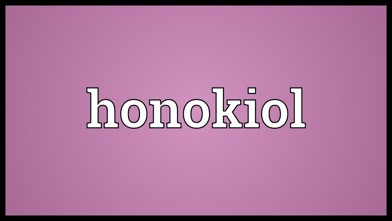 Honokiol Meaning - YouTube