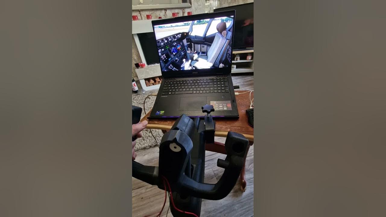 homemade flight simulator table top yoke - YouTube