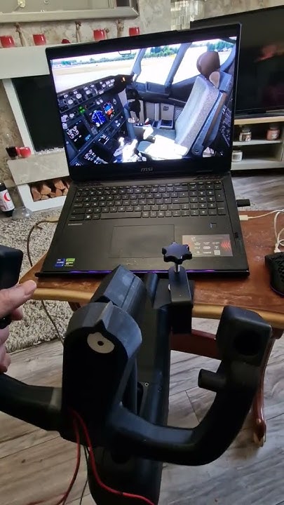 homemade flight simulator table top yoke - YouTube