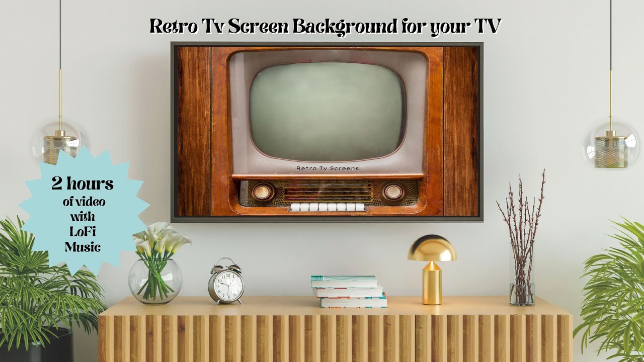 Vintage Tv Art - Wood Retro Tv - 2 Hours with LoFi Classical Music ...