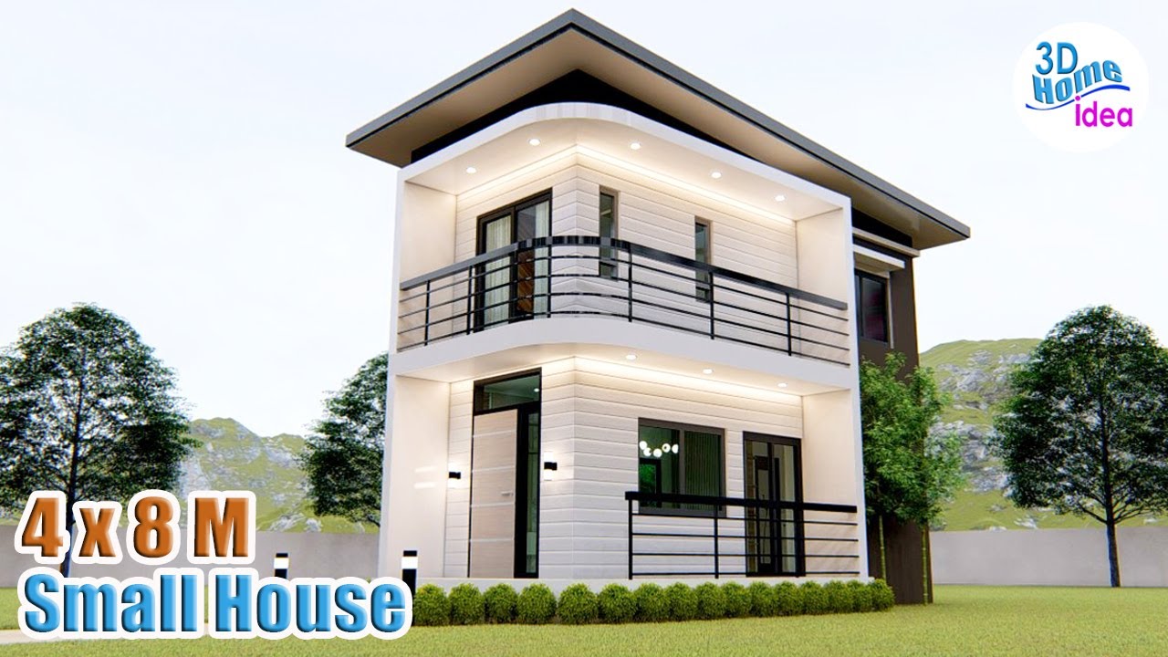 (4x8 Meters) Small House | Two Storey Tiny House Design | 2 Bedroom ...