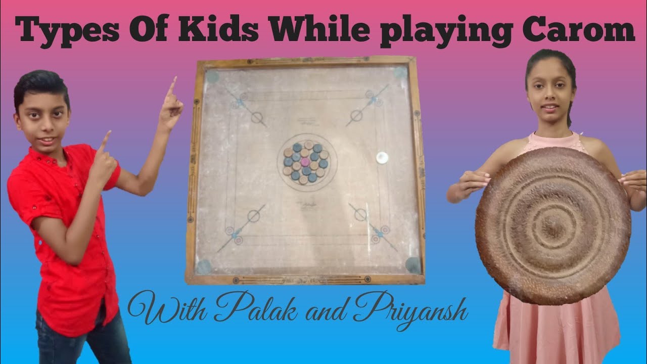 Types of kids while playing carom - YouTube