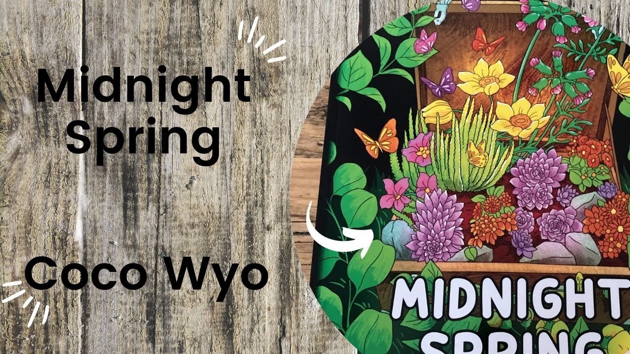 Midnight Spring - Coco Wyo // Adult Colouring Book Flip Through - YouTube