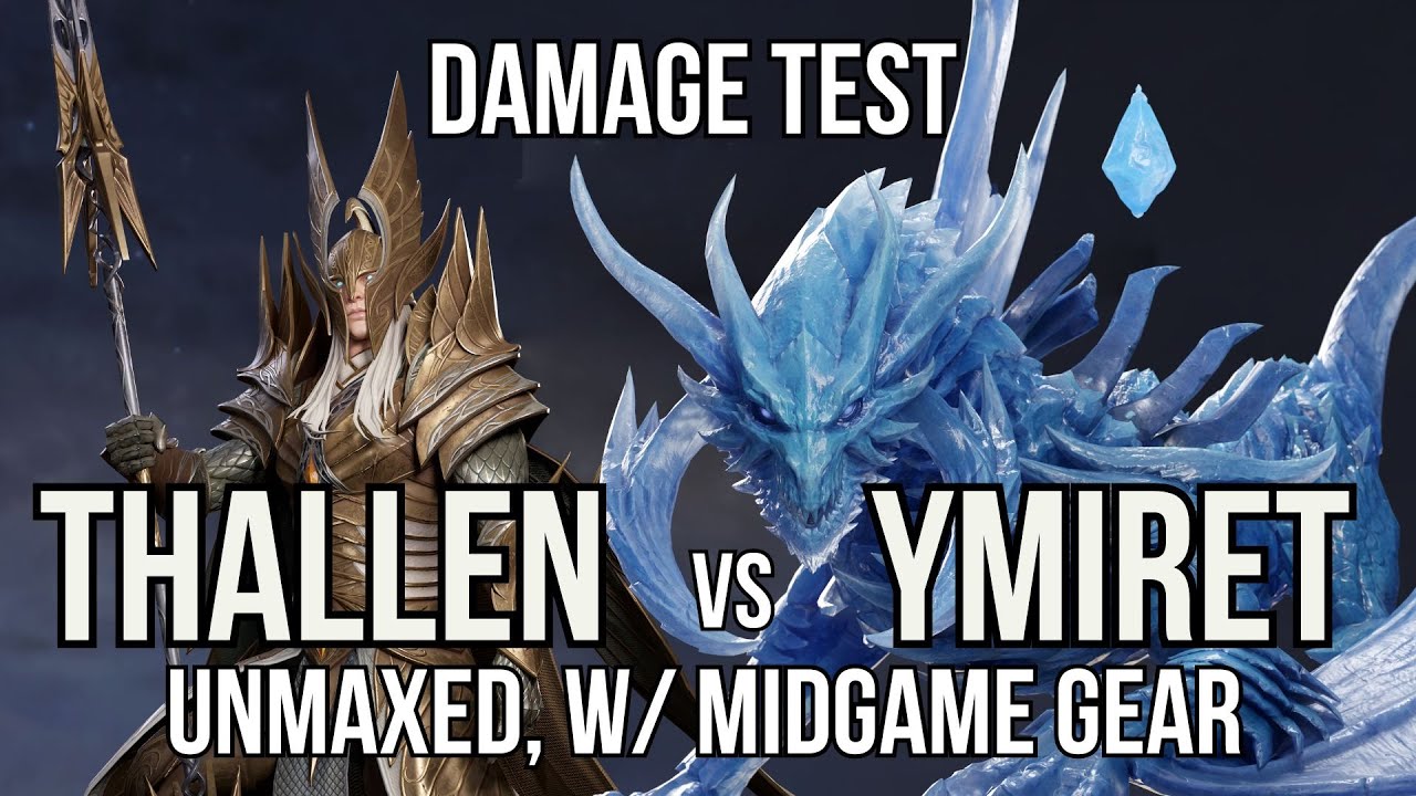 Thallen vs Ymiret damage testing: Mid Gear (Watcher of Realms) - YouTube