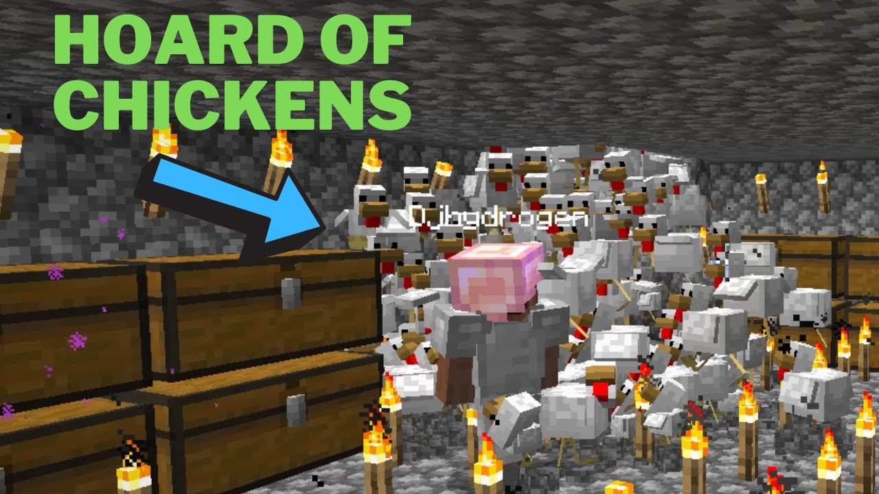 Hoard of Chickens Inside Lucas's House - Minecraft - YouTube