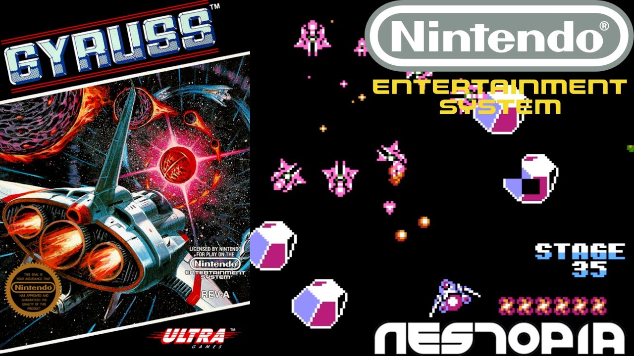 Gyruss (1989) Nintendo Entertainment System (NES) Gameplay in HD ...
