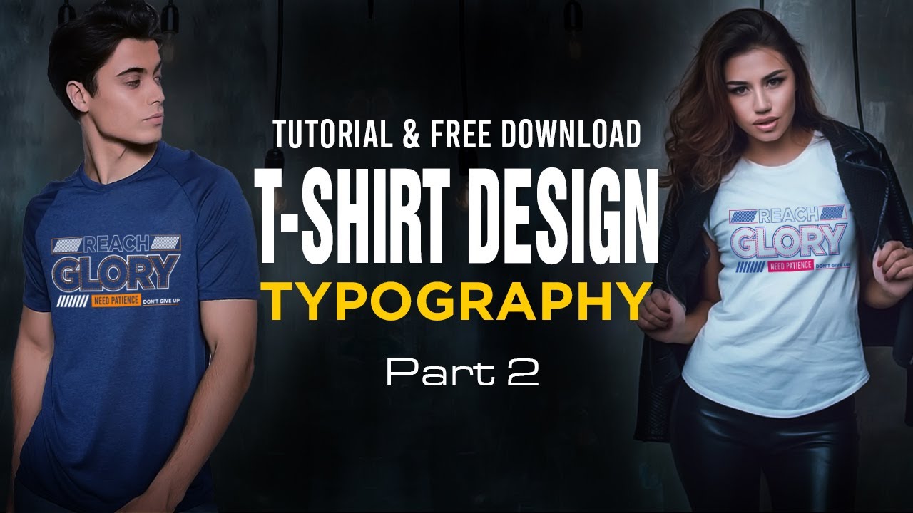 T-SHIRT DESIGN TYPOGRAPHY (Tutorial & Free Download) - YouTube