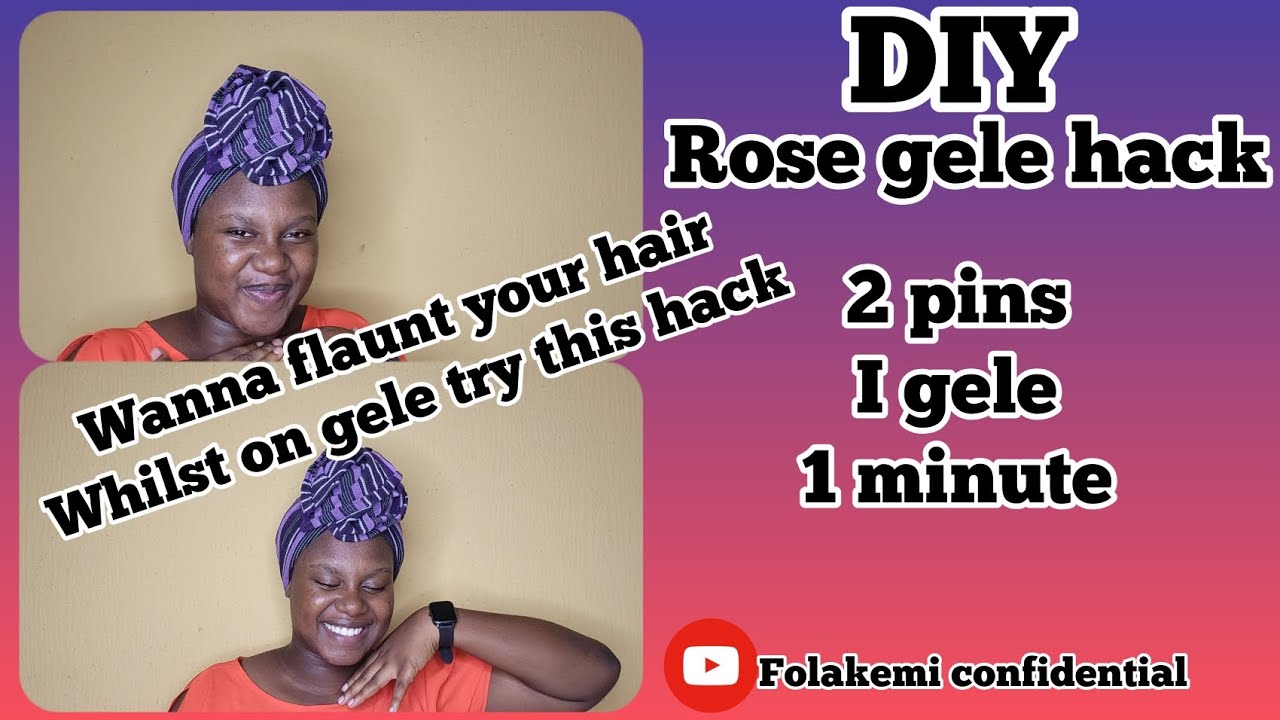 how to tie a rose gele In 1 minute without stress. | beginner friendly ...