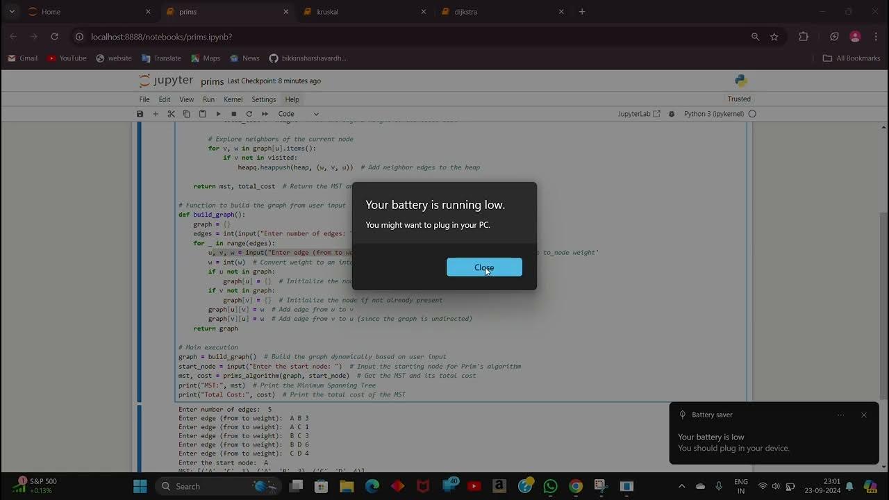 prims algorithm - YouTube