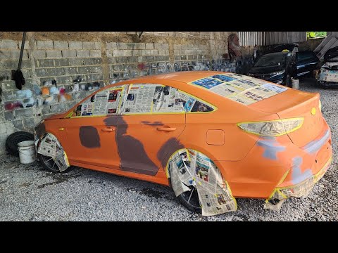 Como pintar un carro color naranja - YouTube