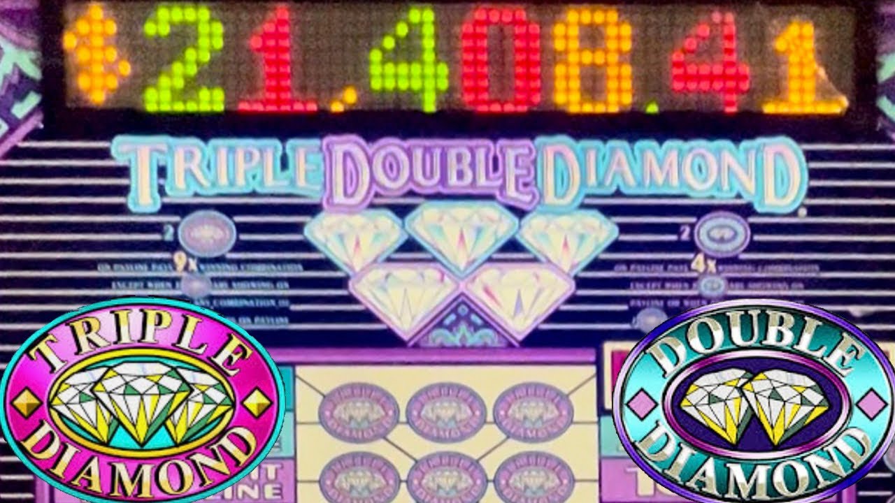 Triple Double Diamond Old School 3 Reel Slot - YouTube