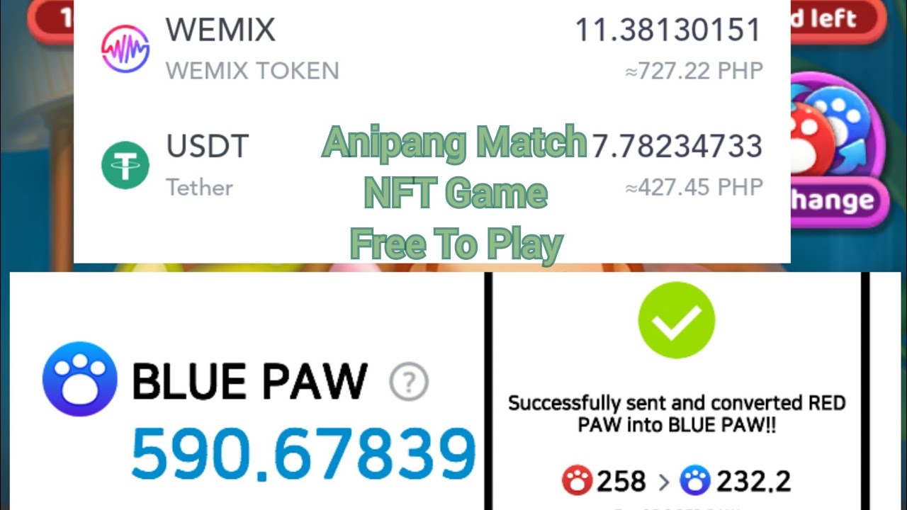 Anipang Match Nft Game Free to Play Pvp Game Airdrop Blue Paw - YouTube