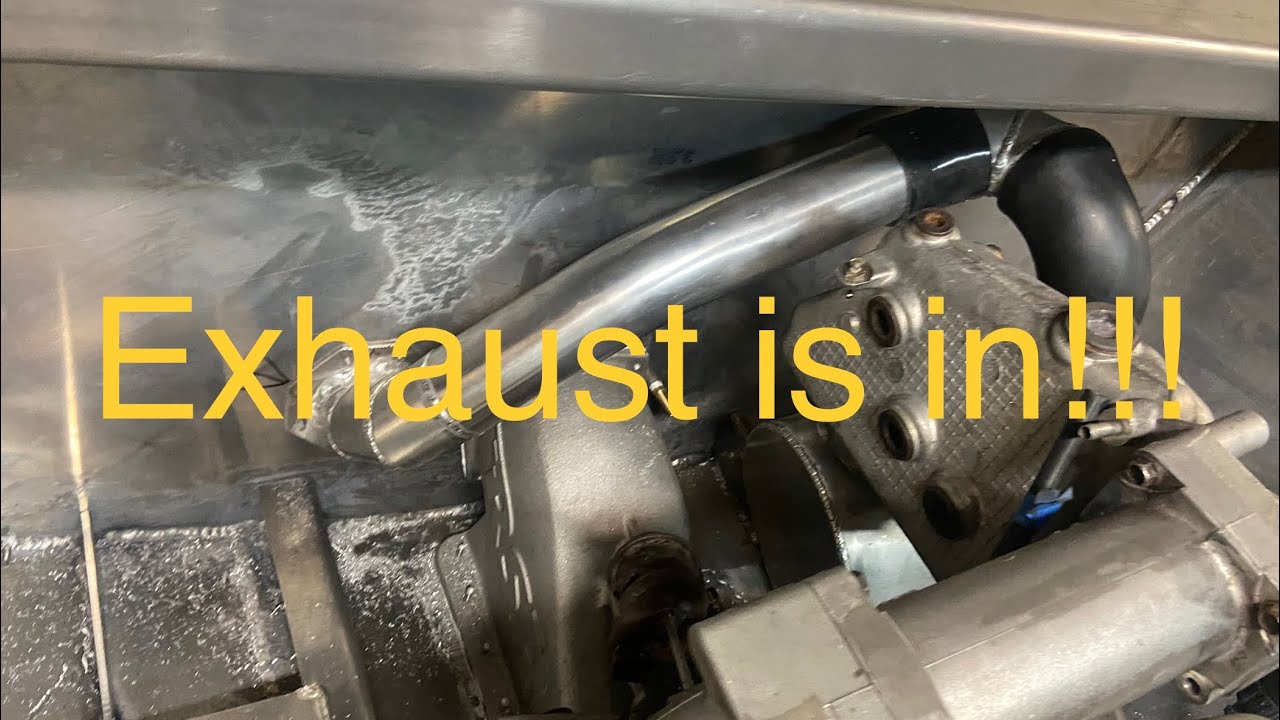 Mini jet boat build (10) Exhaust is in!!! - YouTube