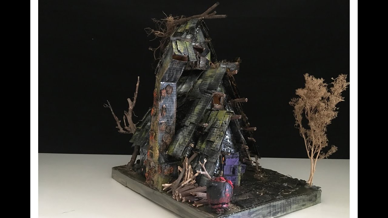 DIY Halloween - Haunted House using recycled cardboard! - YouTube