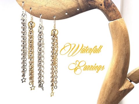 Waterfall Rhinestone Cup Chain Earrings Tutorial at The Bead Gallery ...