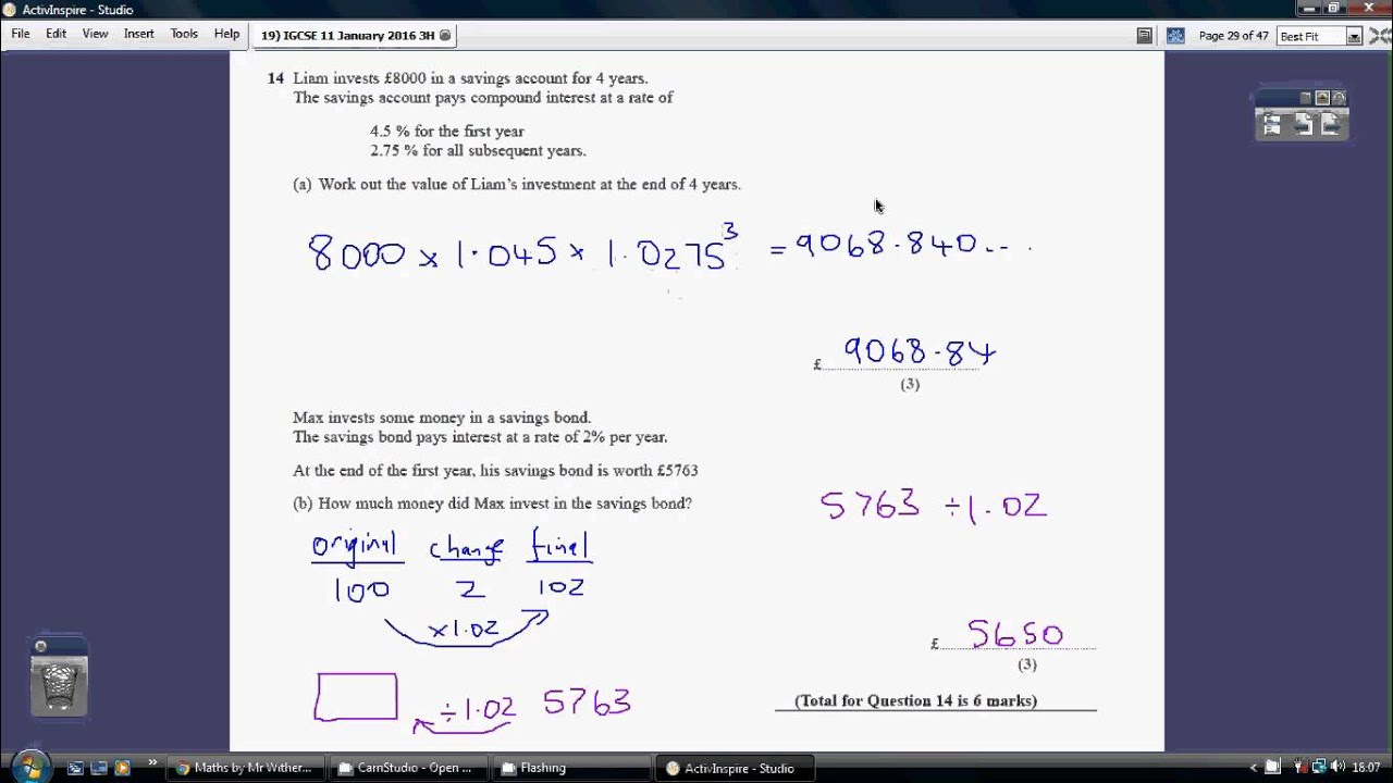 19) Edexcel IGCSE 3H - 11 January 2016 Q14 - YouTube