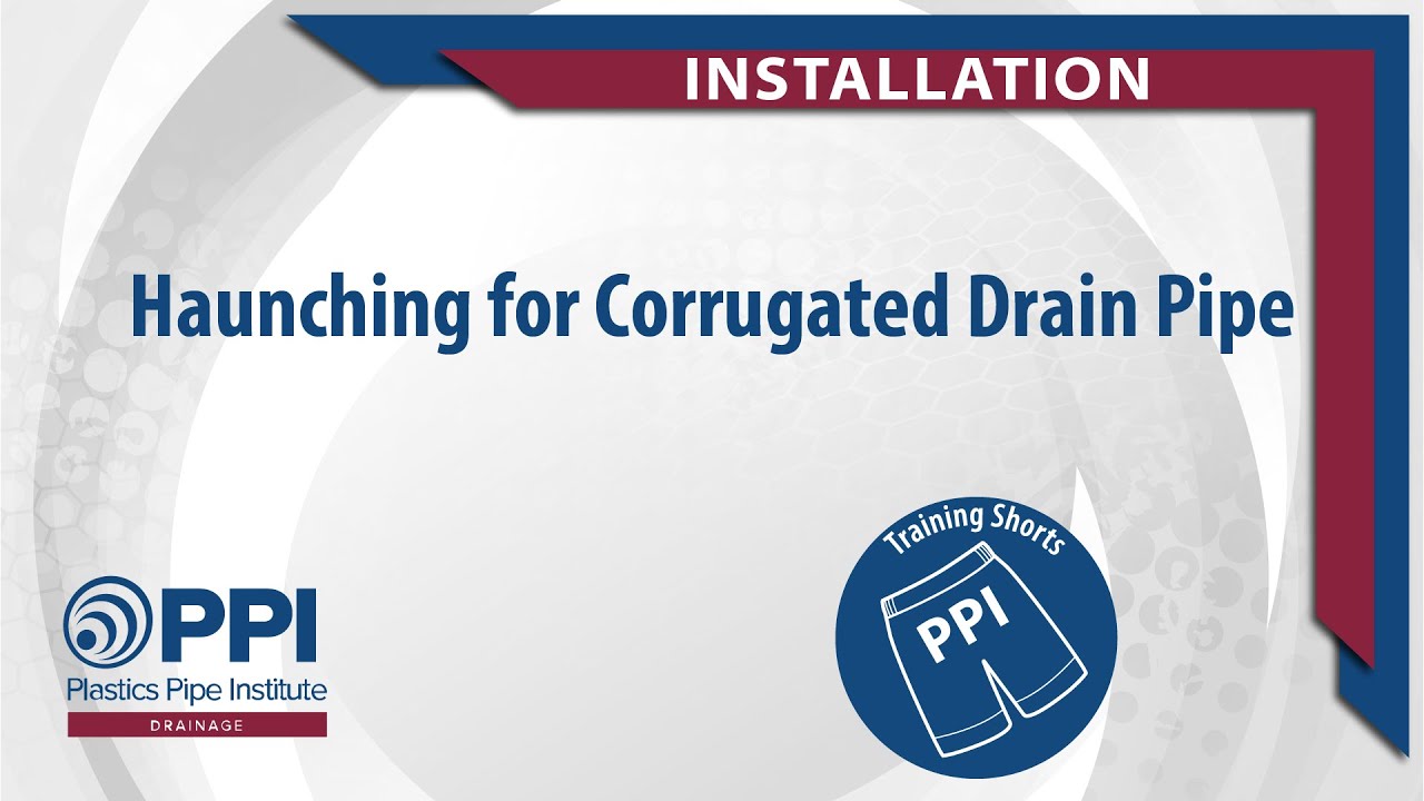 Haunching for Corrugated Drain Pipe - YouTube