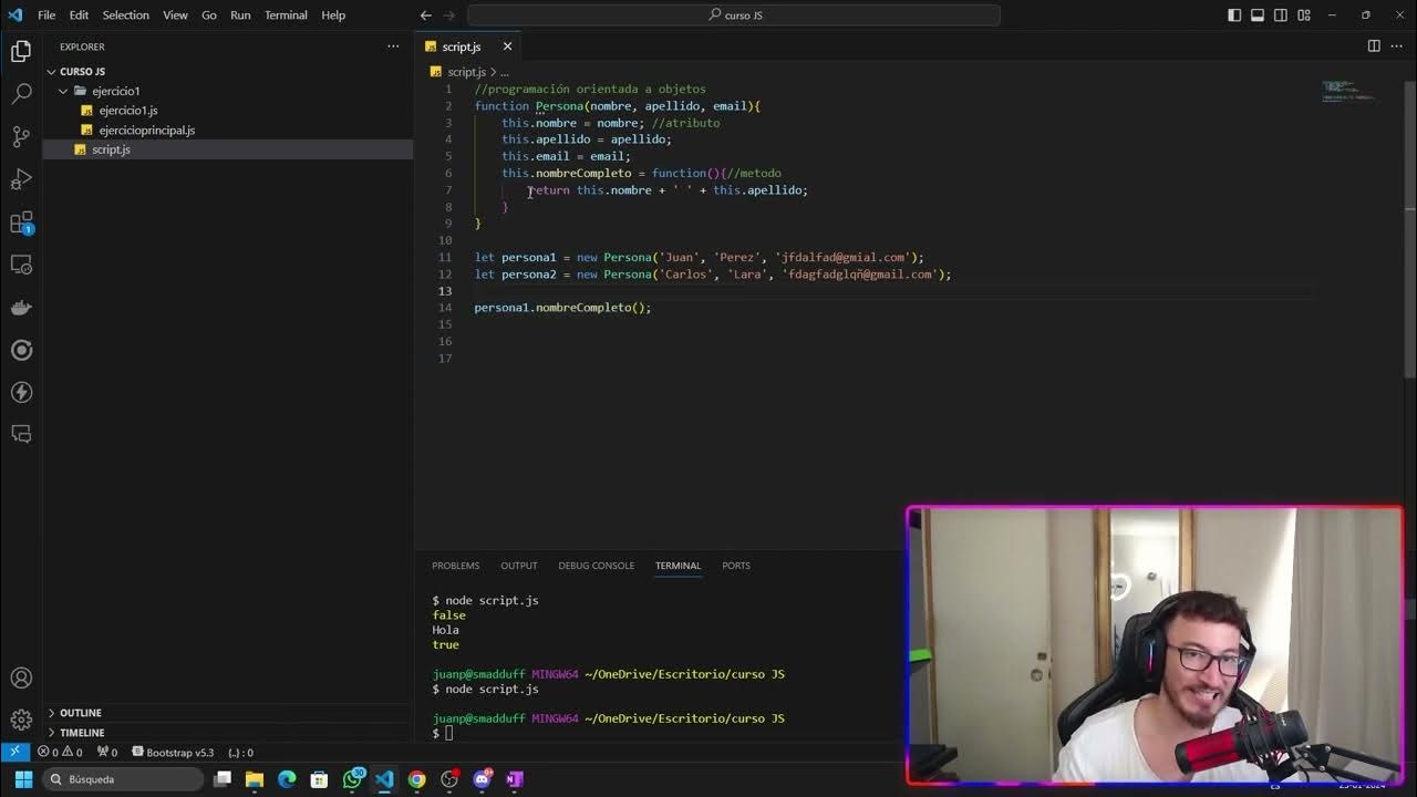 Como instanciar objetos con funciones en JavaScript - YouTube