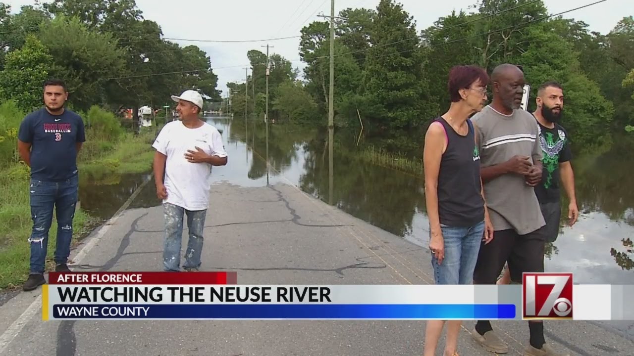 Wayne County residents keep eyes on Neuse River, flood levels - YouTube