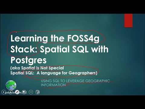 Learn the FOSS4g Stack: Spatial SQL with PostgreSQL⁄PostGIS - Introduction to course - YouTube