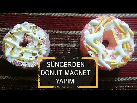 Süngerden Donut Magnet Yapımı