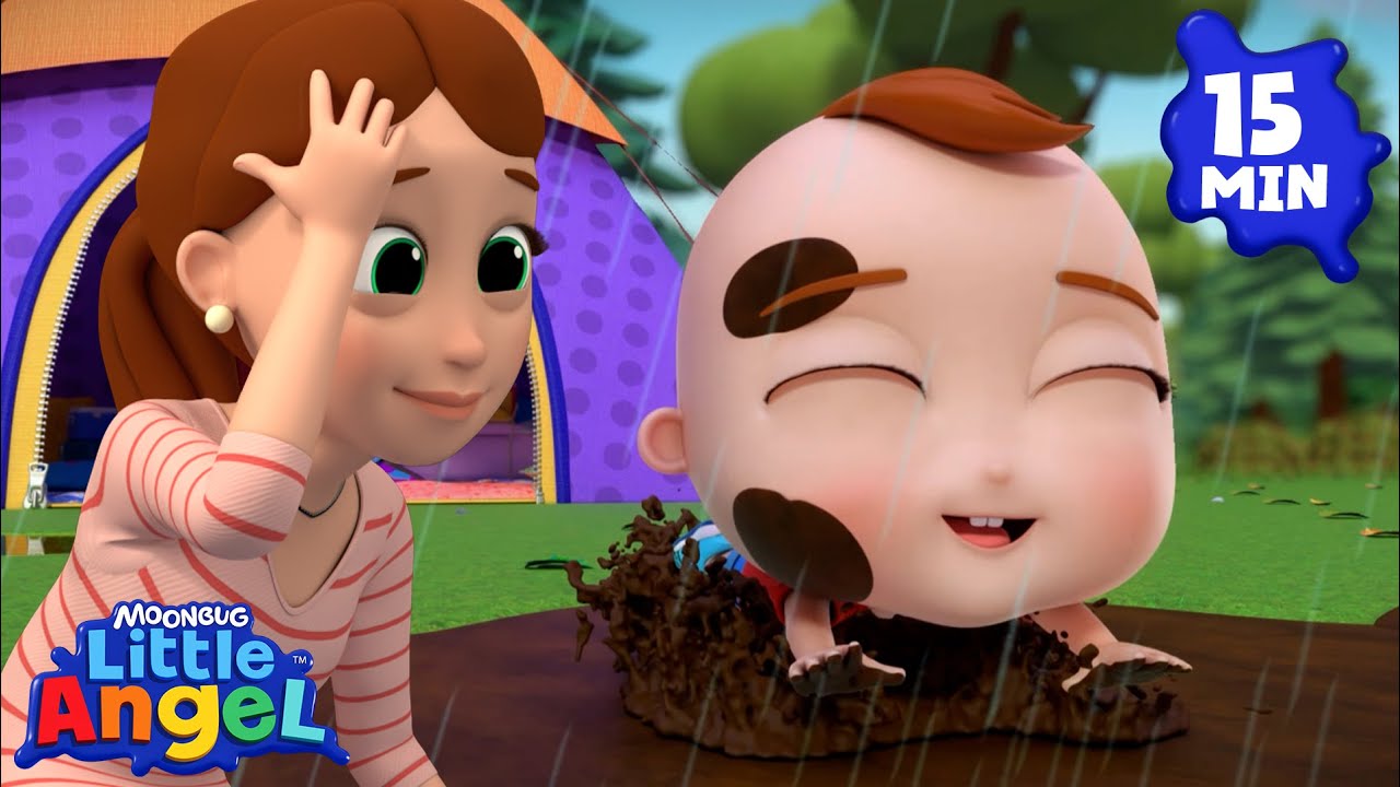 Rainy Muddy Puddles | Little Angel Sing Along Songs for Kids | Moonbug ...