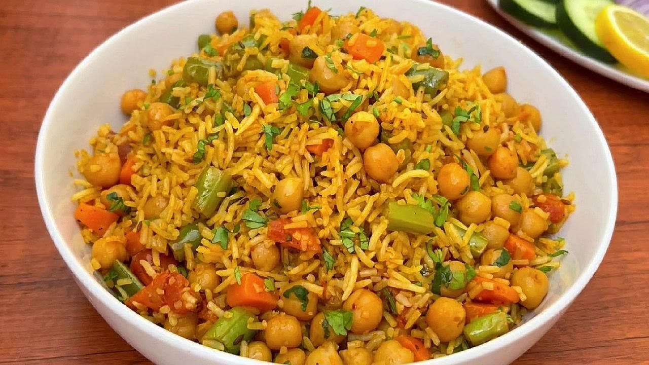 Chana/Chickpeas Rice | Chana Rice Recipe | Lunch Box Recipe - YouTube