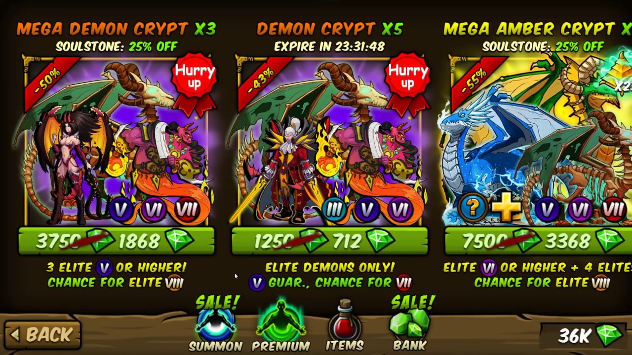 Forge Of Gods Mega Demon Crypt + Evolve XVII - YouTube