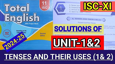 ISC-XI total english solution 2024-25 - YouTube
