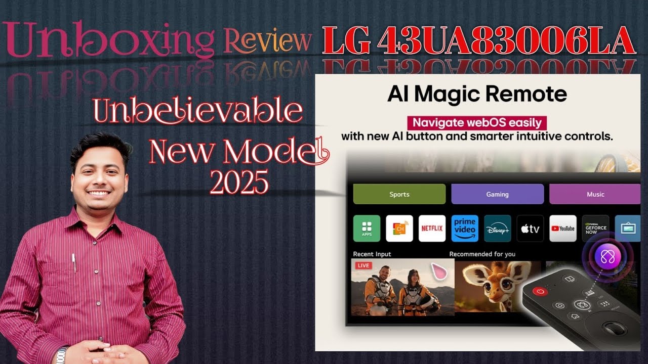 LG 43" TV Unboxing & Setup! 🤩 New Model Features & Specs (43UA83006LA ...