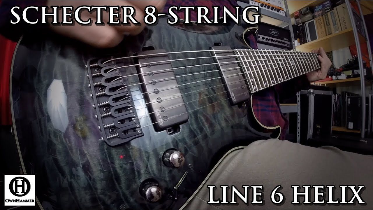 'Lifemare' (Schecter 8-string, Line 6 Helix & OwnHammer HHC1) - YouTube