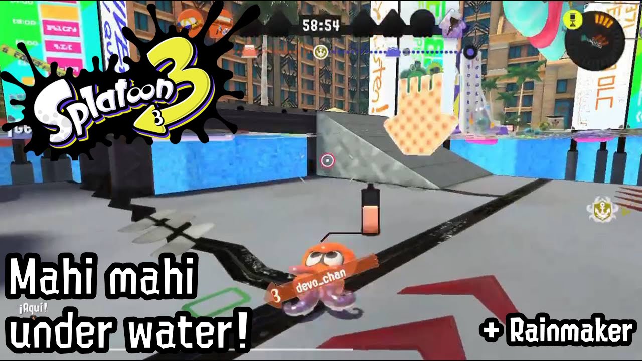 SPLATOON 3 mahi mahi under water lag tutorial - YouTube
