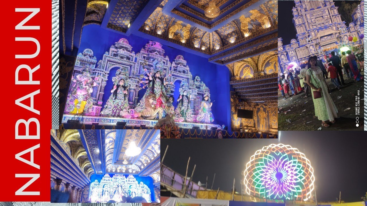 "NABARUN" Durga Puja Pandal in Durgapur, West Bengal - YouTube